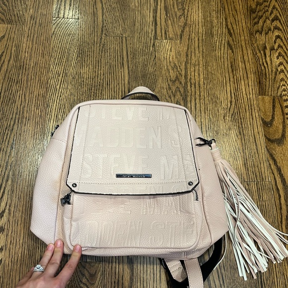 Steve Madden | Bags | Steve Madden Mini Pink Backpack With Tassel ...